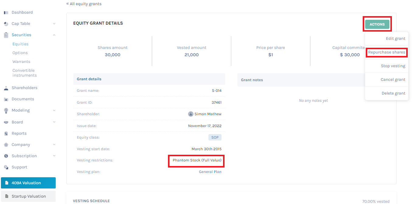 How is phantom stock repurchased? | Eqvista
