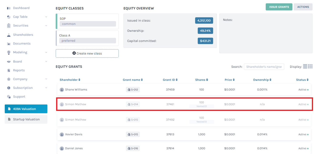 How is phantom stock recorded in Cap Table? | Eqvista