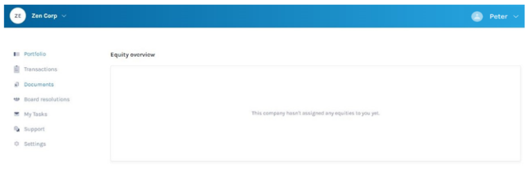 Shareholder Access View Dashboard | Eqvista