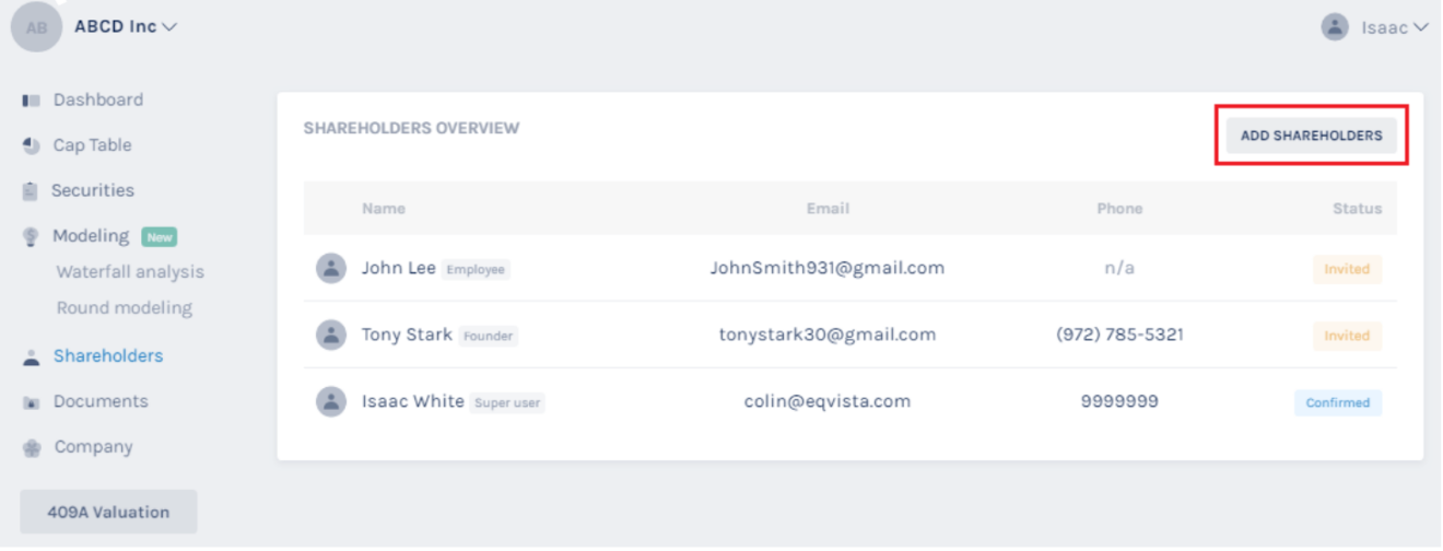 Shareholder Register | Eqvista