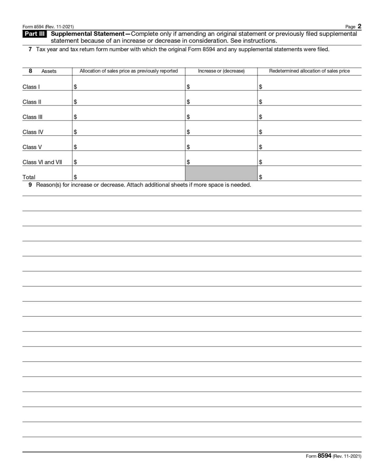 Form 8594 - Everything you need to know | Eqvista