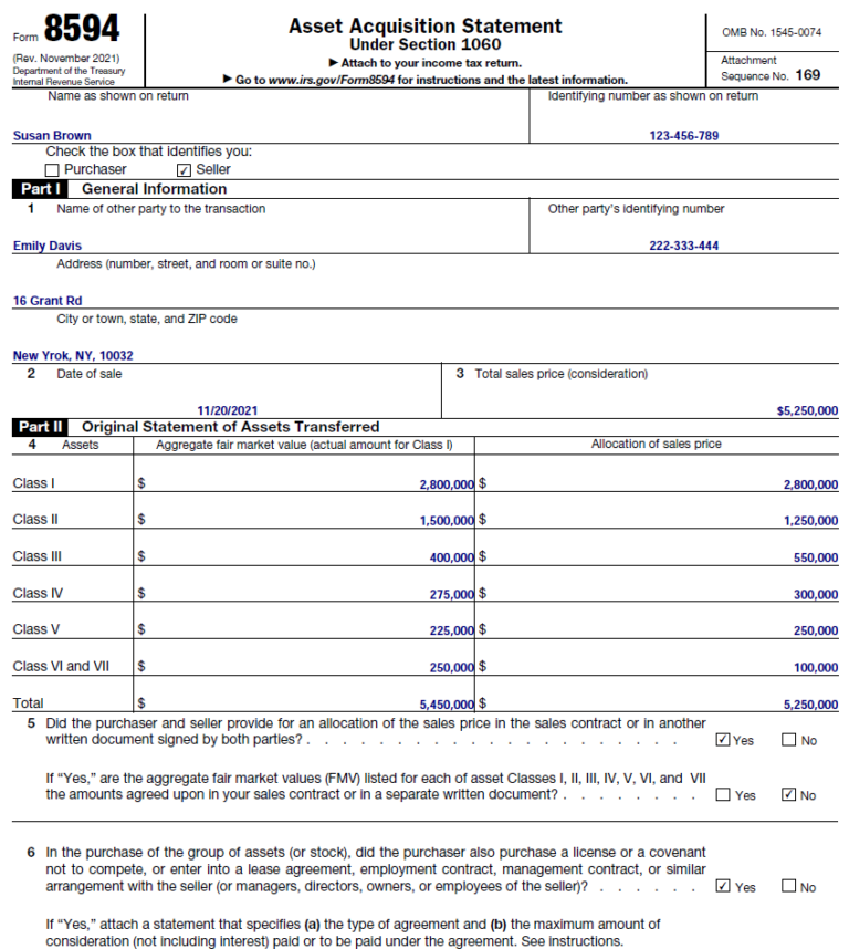 File Form 8594 | Eqvista
