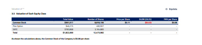 409A Valuation Report Example (Sample PDF Included) | Eqvista